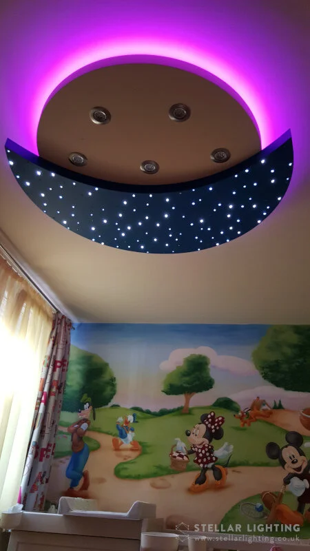 LED Star Ceiling - Day and Night (Children's room 2) — Stellar Lighting