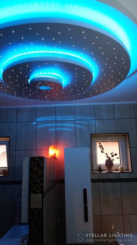 LED Star Ceiling - 3D Milky Way Spiral (Living Room) — Stellar Lighting