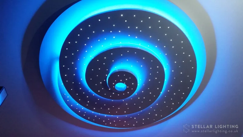LED Star Ceiling - 3D Milky Way Spiral (Living Room) — Stellar Lighting