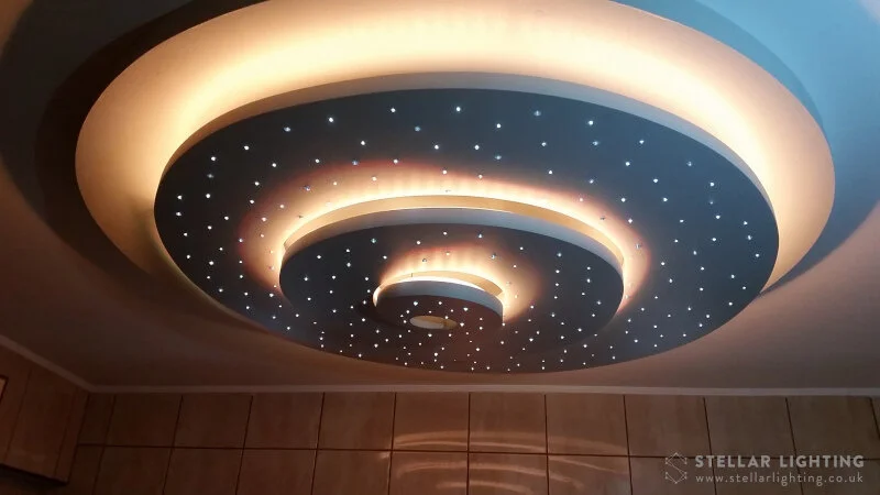 LED Star Ceiling - 3D Milky Way Spiral (Living Room) — Stellar Lighting