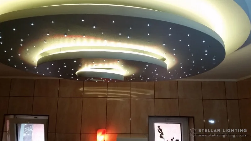 LED Star Ceiling - 3D Milky Way Spiral (Living Room) — Stellar Lighting