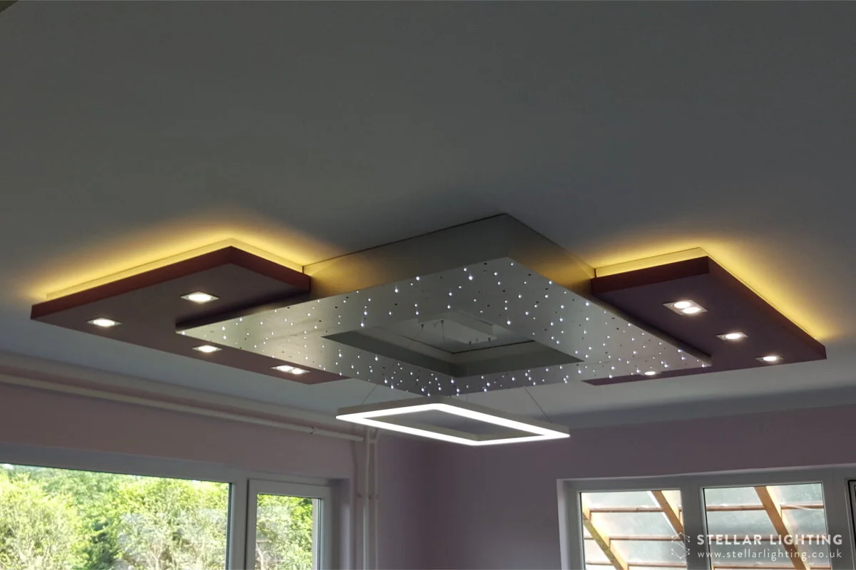 LED Star Ceiling - Overlapping Rectangles — Stellar Lighting