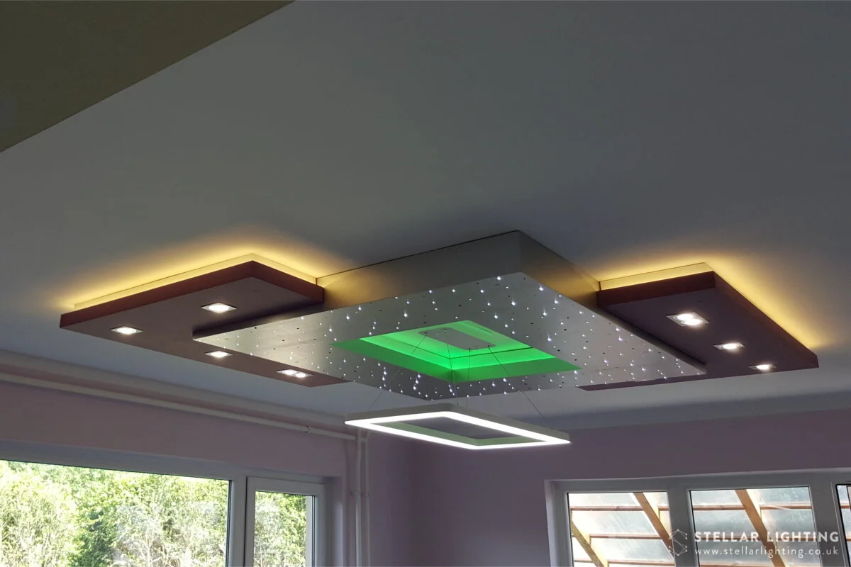LED Star Ceiling - Overlapping Rectangles — Stellar Lighting