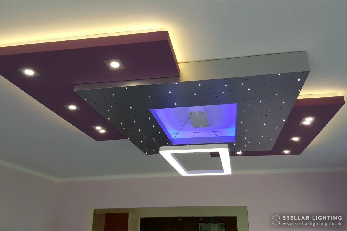 LED Star Ceiling - Overlapping Rectangles — Stellar Lighting