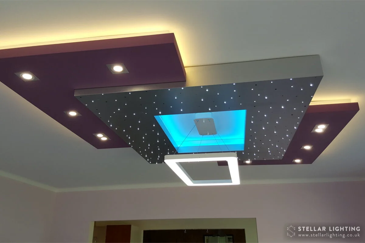 LED Star Ceiling - Overlapping Rectangles — Stellar Lighting