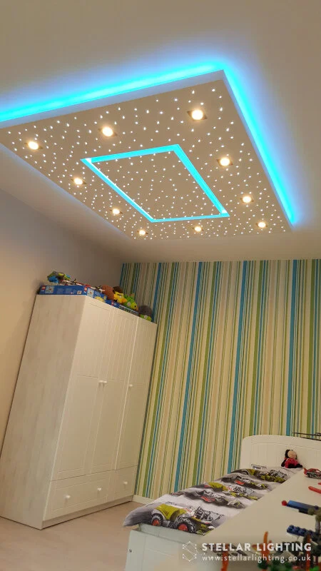 LED Star Ceiling - Rectangle in Rectangle (Children's room) — Stellar ...