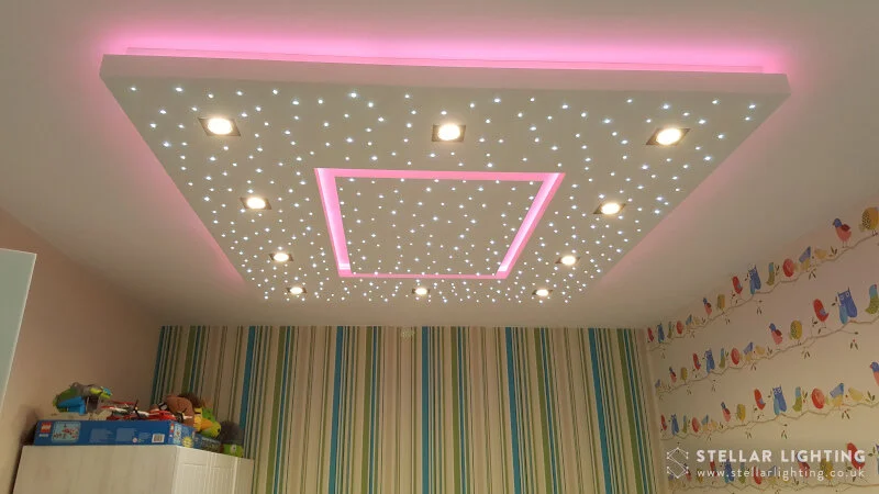 LED Star Ceiling - Rectangle in Rectangle (Children's room) — Stellar ...