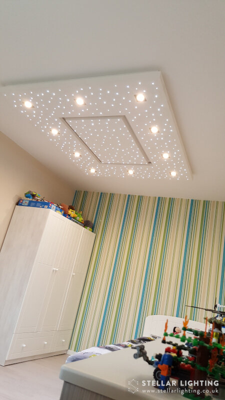 LED Star Ceiling - Rectangle in Rectangle (Children's room) — Stellar ...