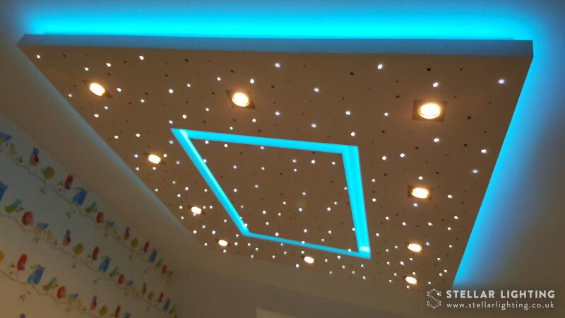 LED Star Ceiling - Rectangle in Rectangle (Children's room) — Stellar ...