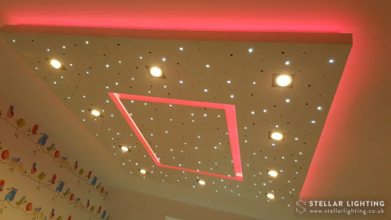 LED Star Ceiling - Rectangle in Rectangle (Children's room) — Stellar ...