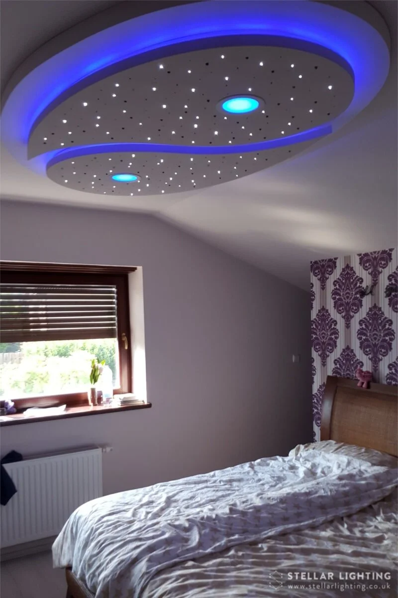 LED Star Ceiling - Yin and Yang (Bedroom) — Stellar Lighting