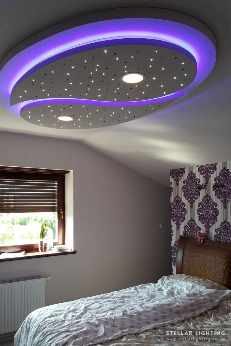 LED Star Ceiling - Yin and Yang (Bedroom) — Stellar Lighting