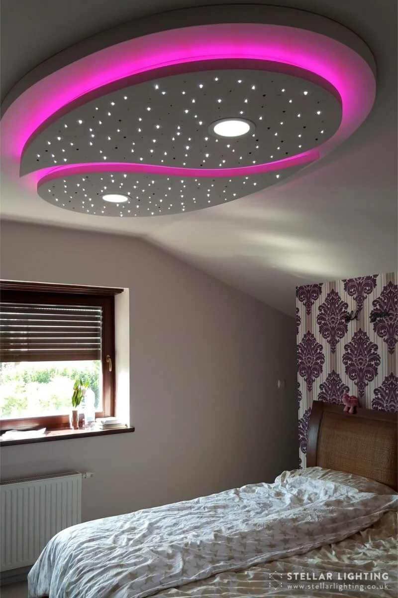 LED Star Ceiling - Yin and Yang (Bedroom) — Stellar Lighting