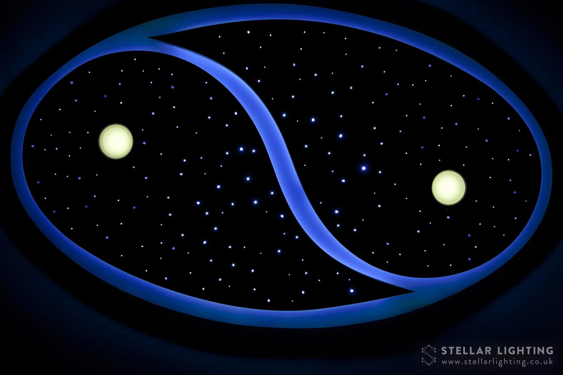 Solar Disc LED star ceiling panel design — Stellar Lighting