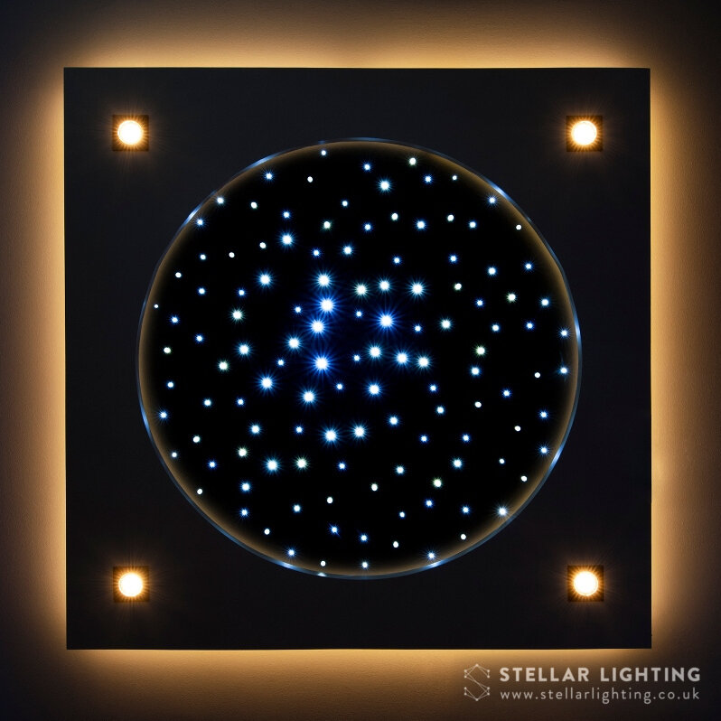 Solar Disc LED star ceiling panel design — Stellar Lighting