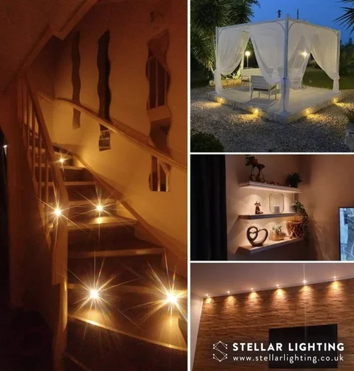 Stair light kit with mini spotlights — Stellar Lighting