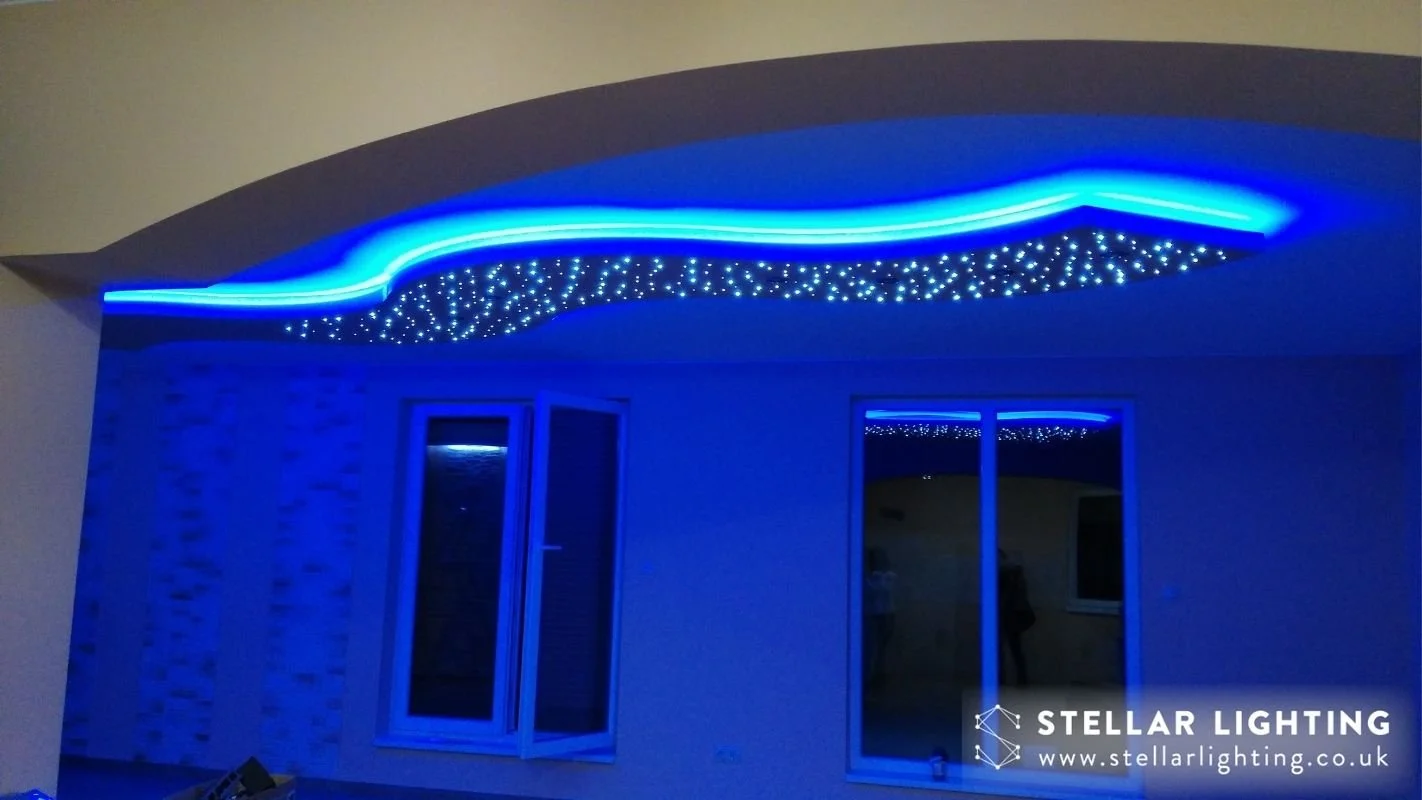 Cosmic stream 4 - LED Star Ceiling Panel — Stellar Lighting