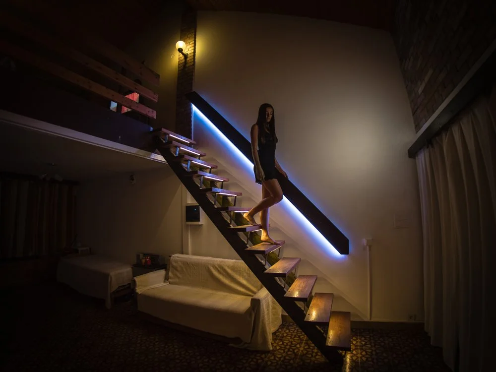 Stair light kit with mini spotlights — Stellar Lighting