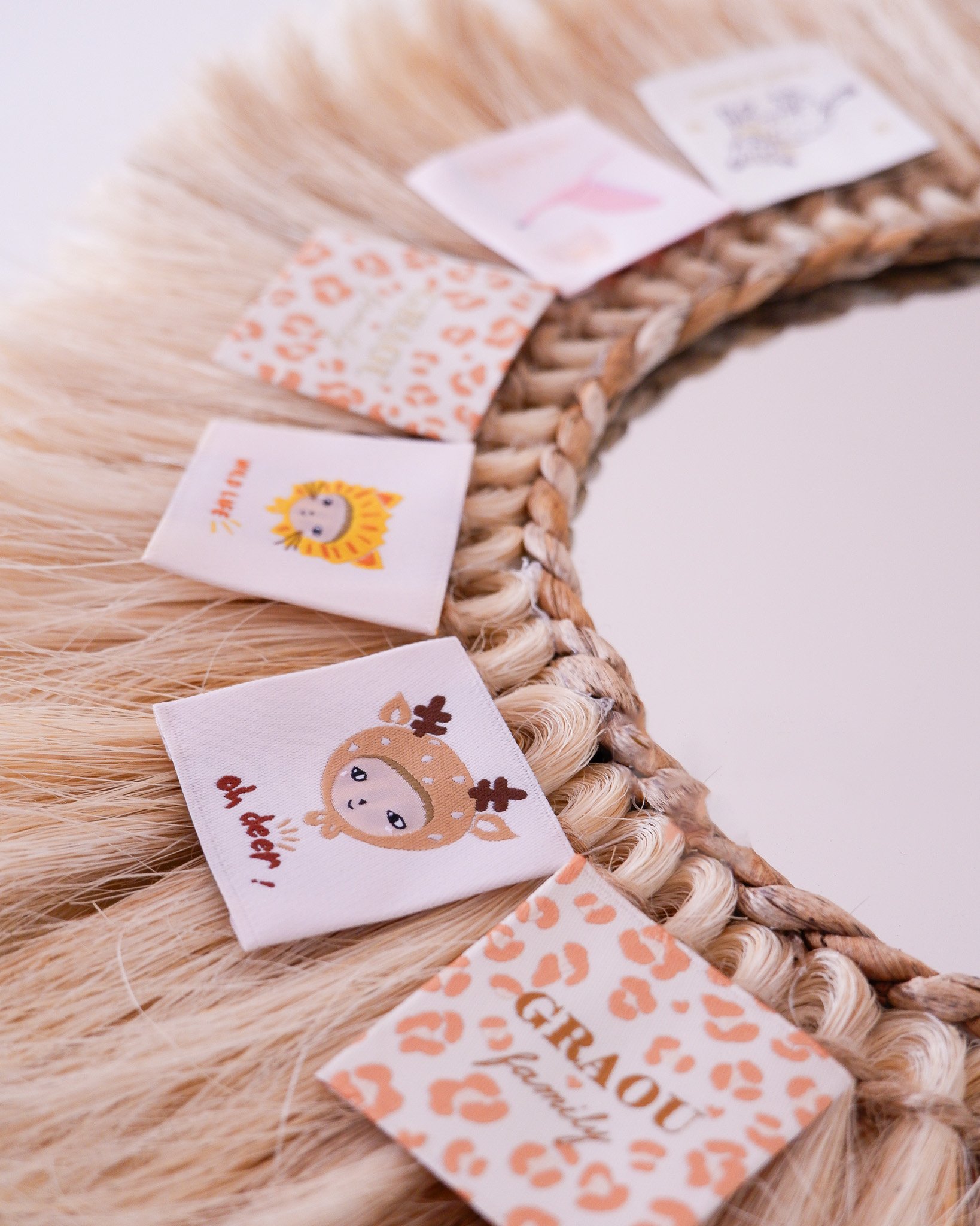 Lot de 6 Étiquettes tissées Jolie Boho ♡ - Pack collection Safari ...