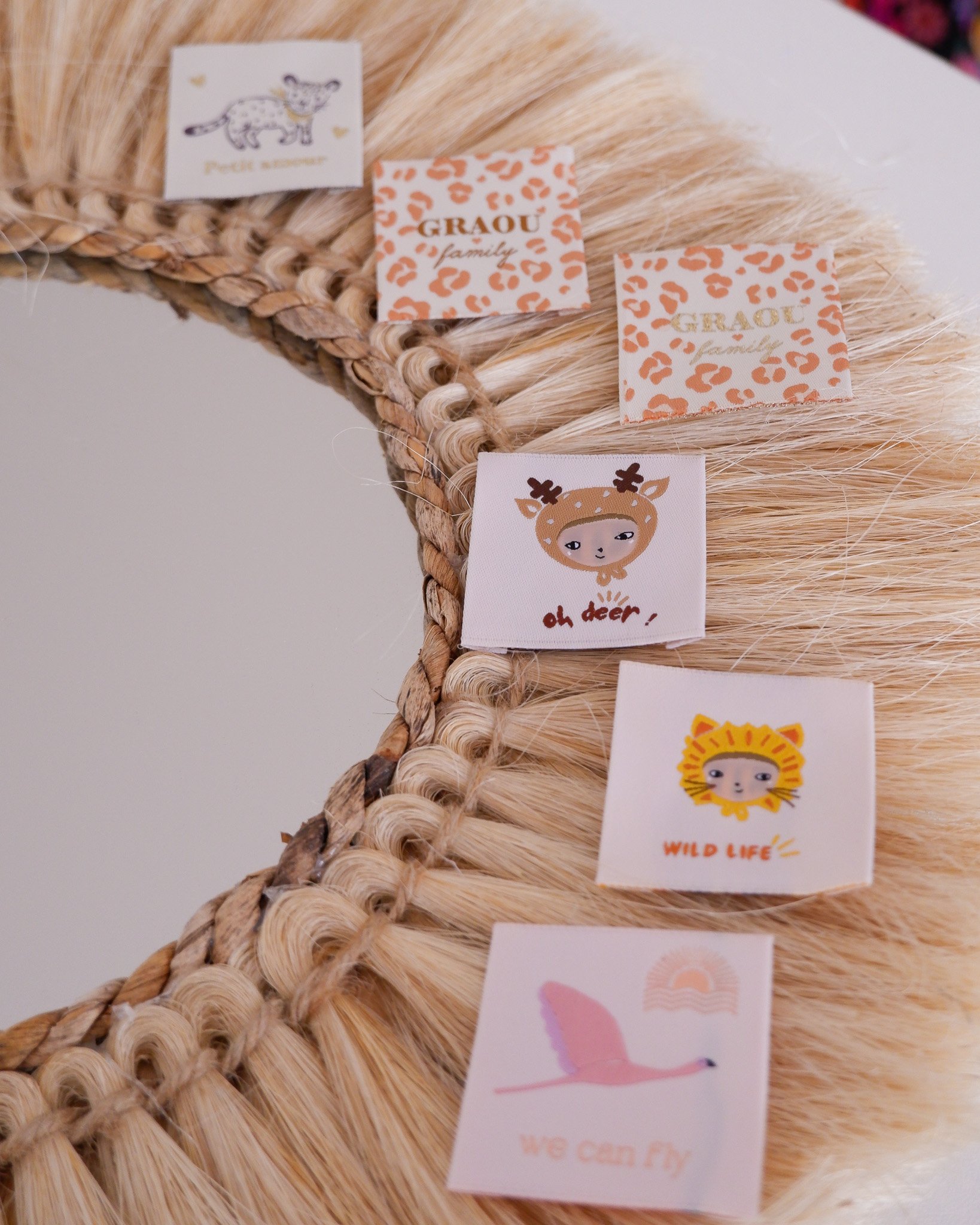 Étiquettes tissées ©ikatee - Voyage - x5 — Joli.e Boho