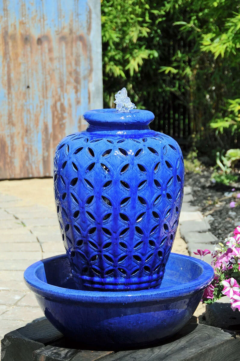 Outdoor Ceramic Fountains For Yards | Large Outdoor Pottery Fountains ...