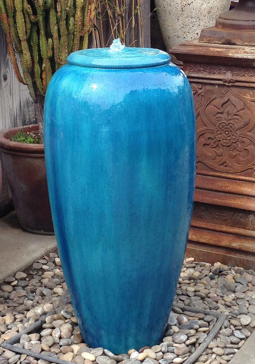 Outdoor Ceramic Fountains For Yards | Large Outdoor Pottery Fountains ...