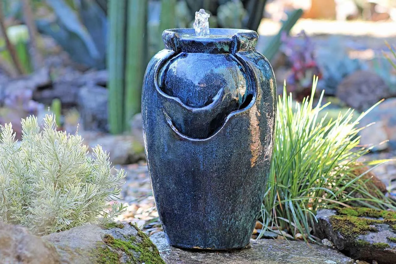 Outdoor Ceramic Fountains For Yards | Large Outdoor Pottery Fountains ...