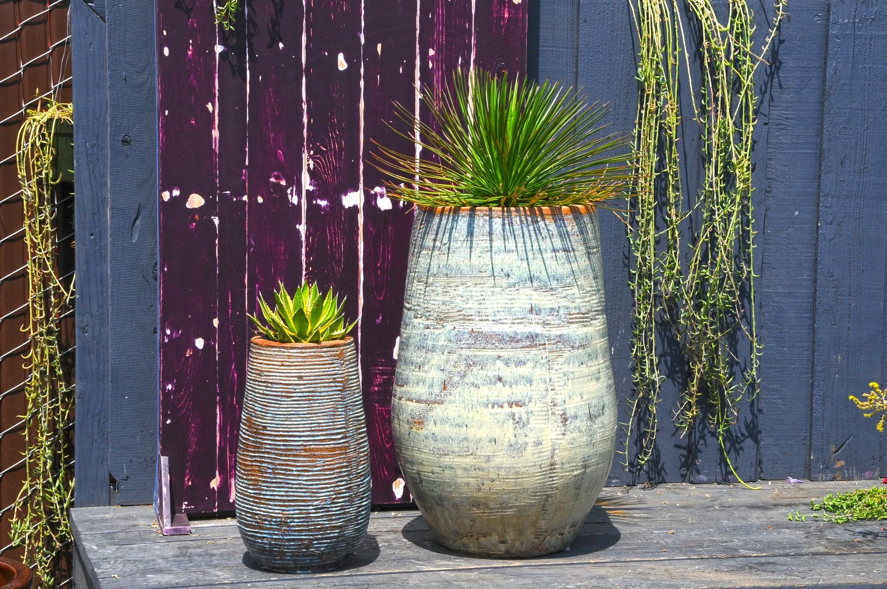 Outdoor Ceramic Birdbaths | Planters and Pots | Outdoor Fiberstone Pots ...