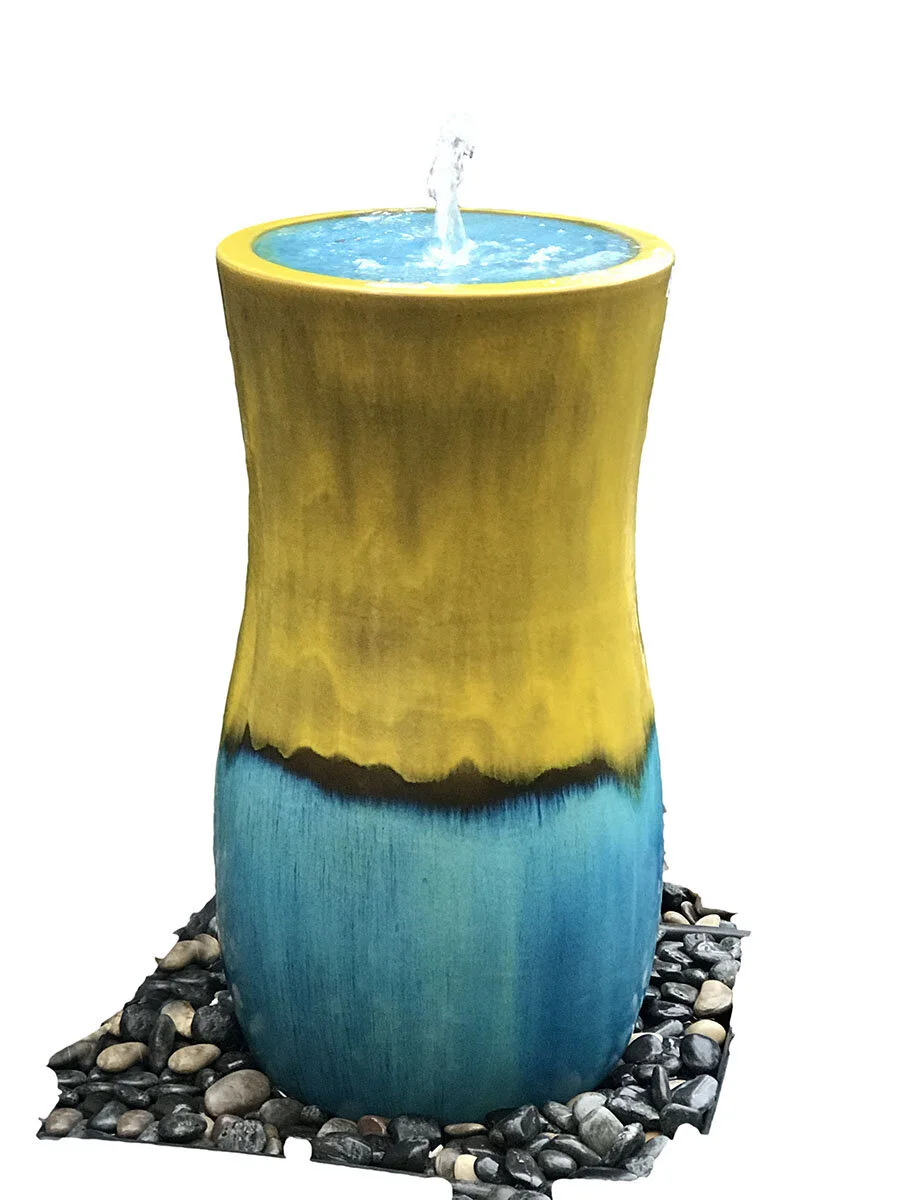 Outdoor Ceramic Fountains For Yards | Large Outdoor Pottery Fountains ...