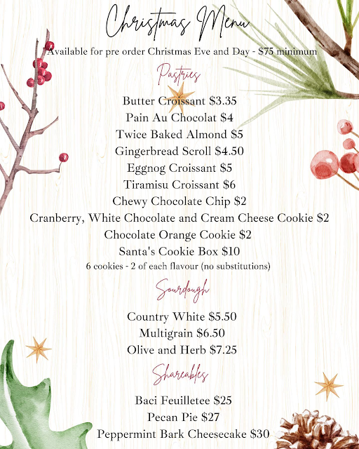 "A Delicious Christmas: Explore Bartholomew Bakery's Festive Menu
