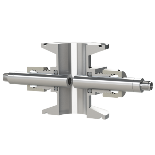 Sanitary Absorbance Cross Flow Cell (Lightpath: 0.1-15mm) — Firebird Optics
