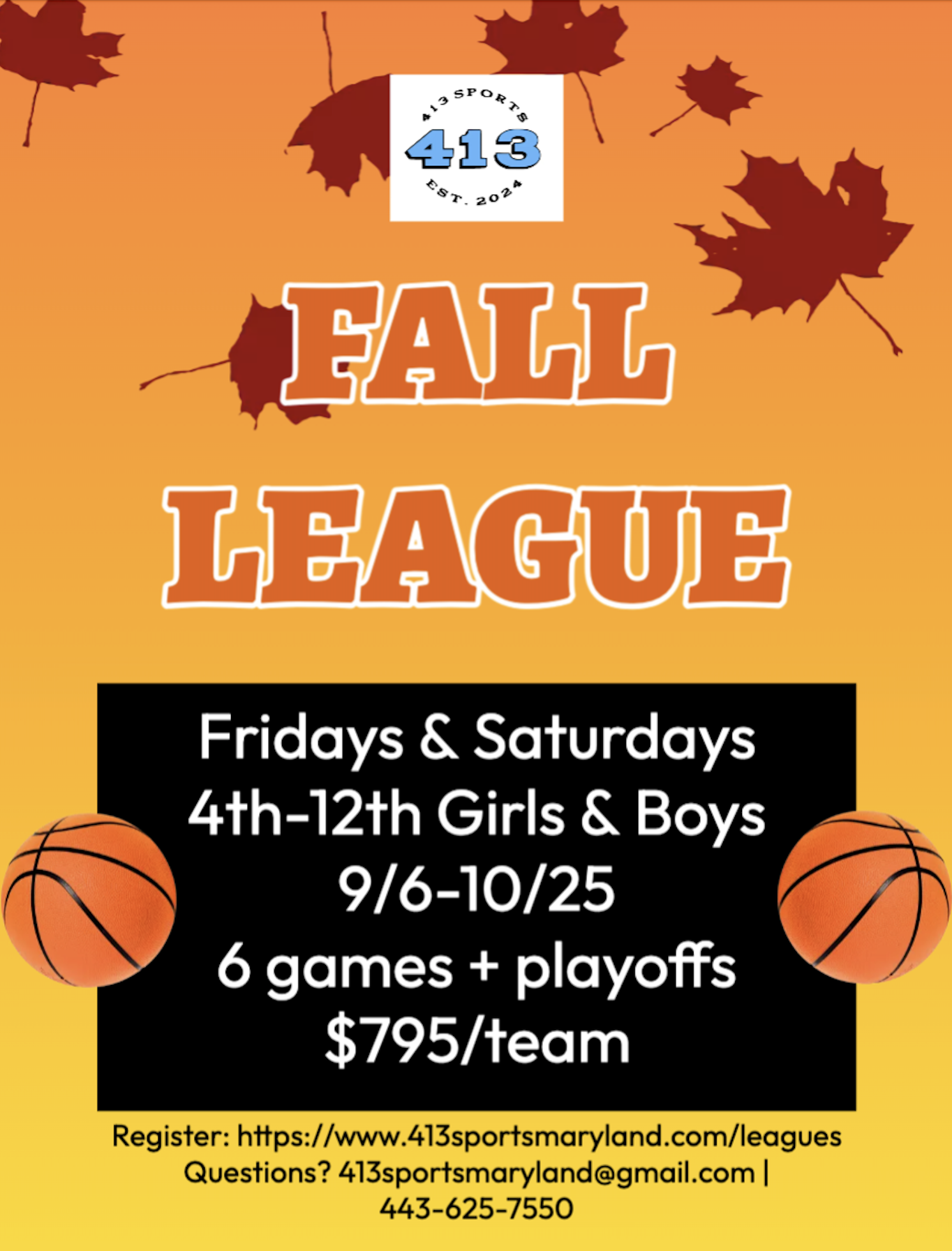 Upcoming Tournaments — 413 Sports