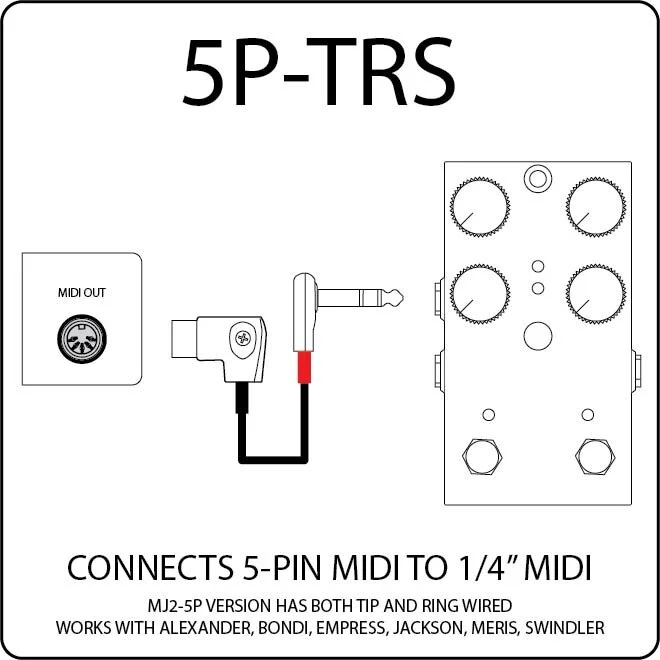 5P-TRS PRO MIDI Cable — Disaster Area Designs