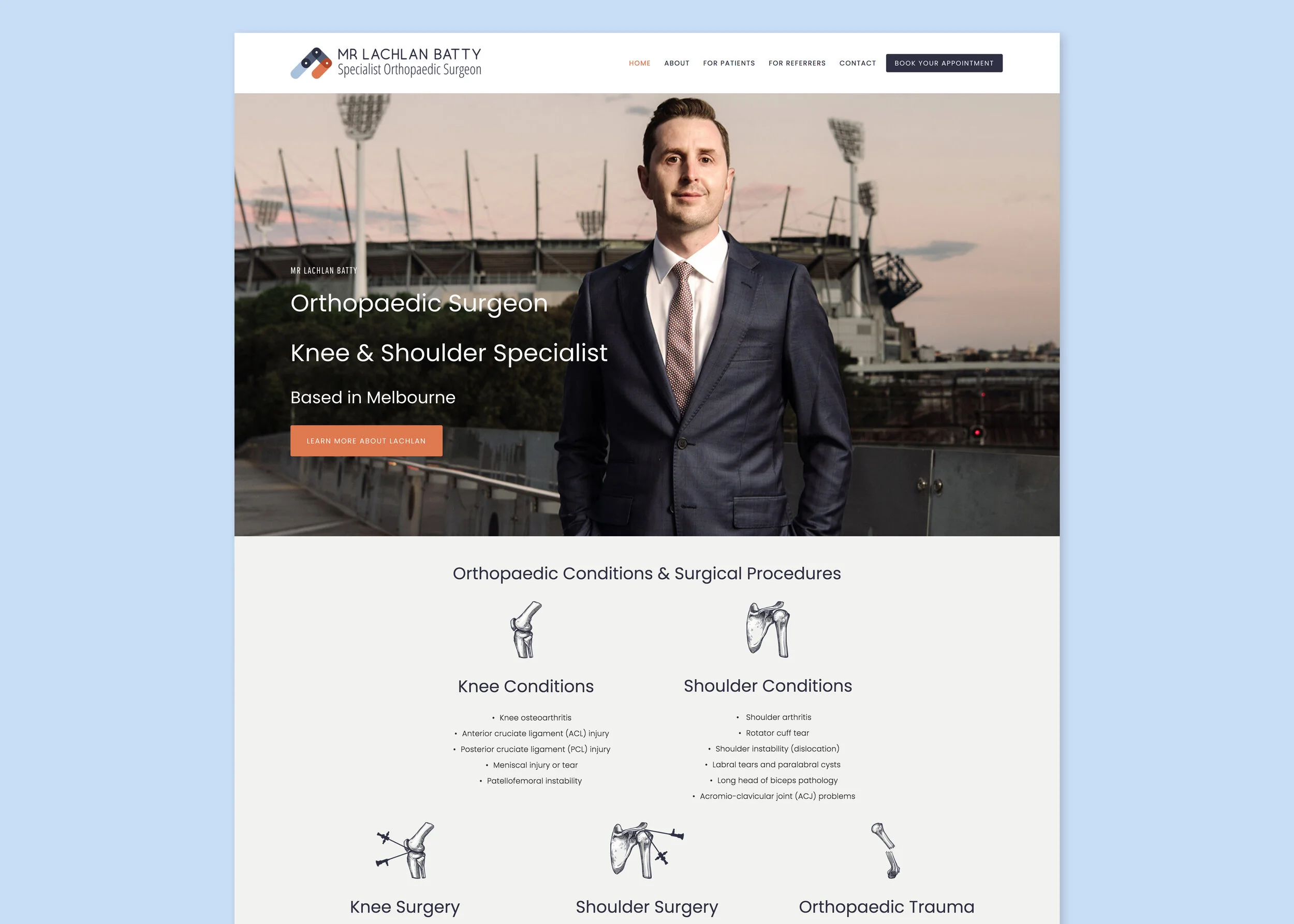Orthopaedic Surgeon Lachlan Batty — Handsome Ground Studio