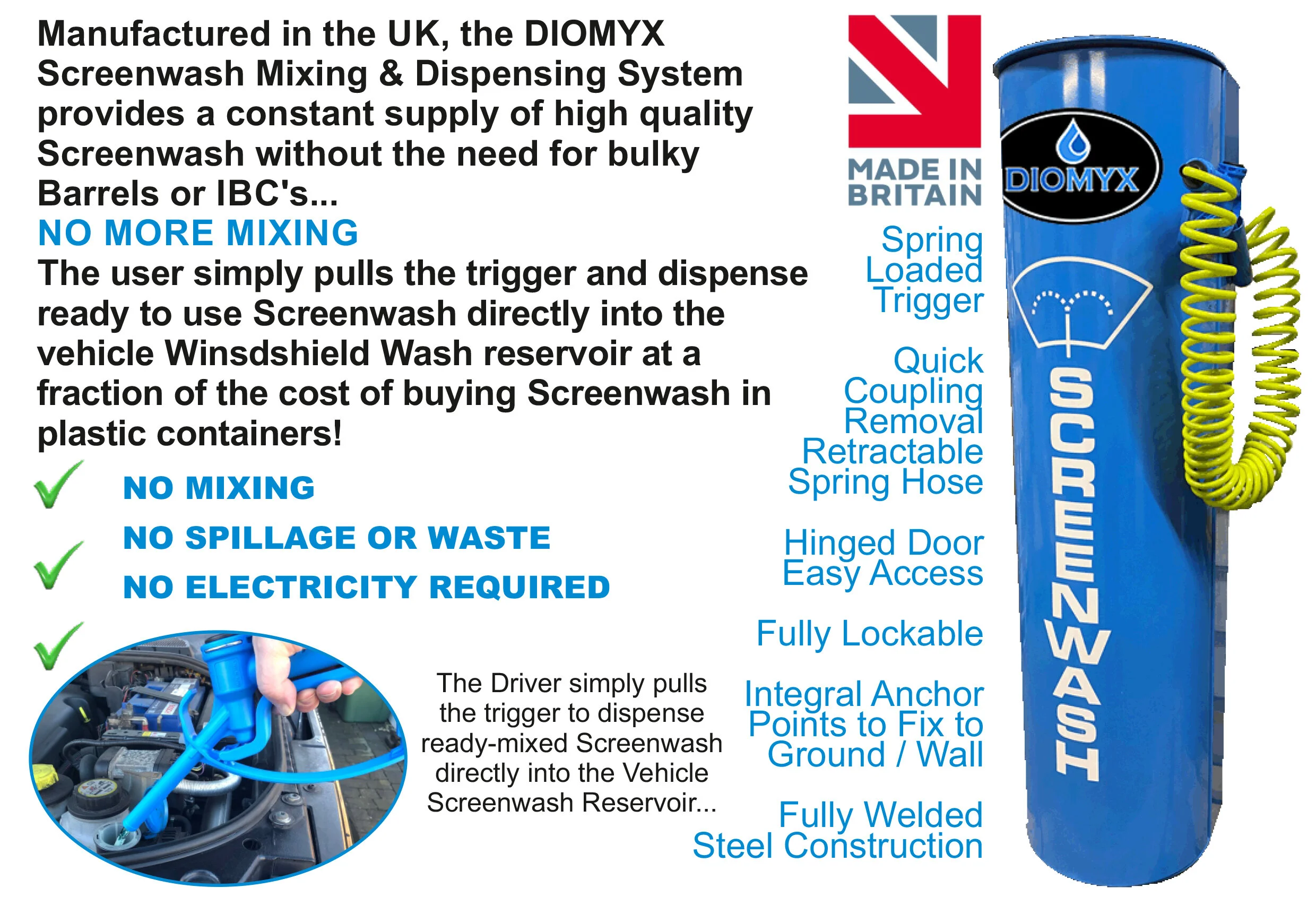 Screenwash Mixer Dispenser — DIOMYX.co.uk