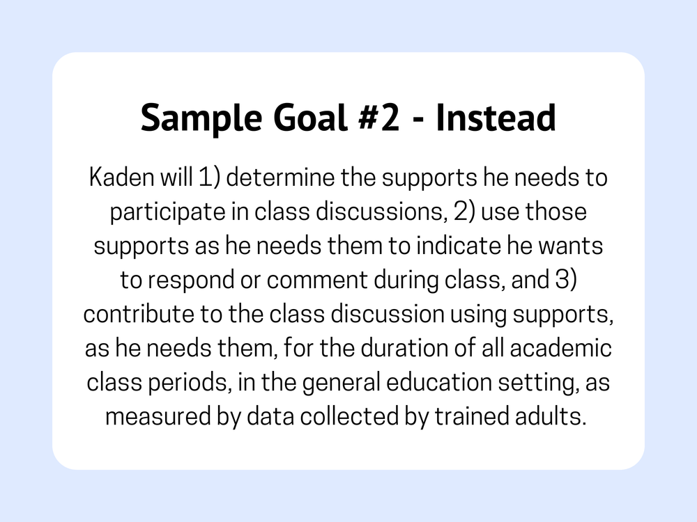 Writing Inclusive IEP Goals — The Nora Project