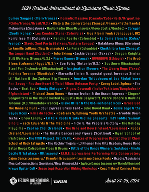 2024 Music Lineup — Festival International de Louisiane
