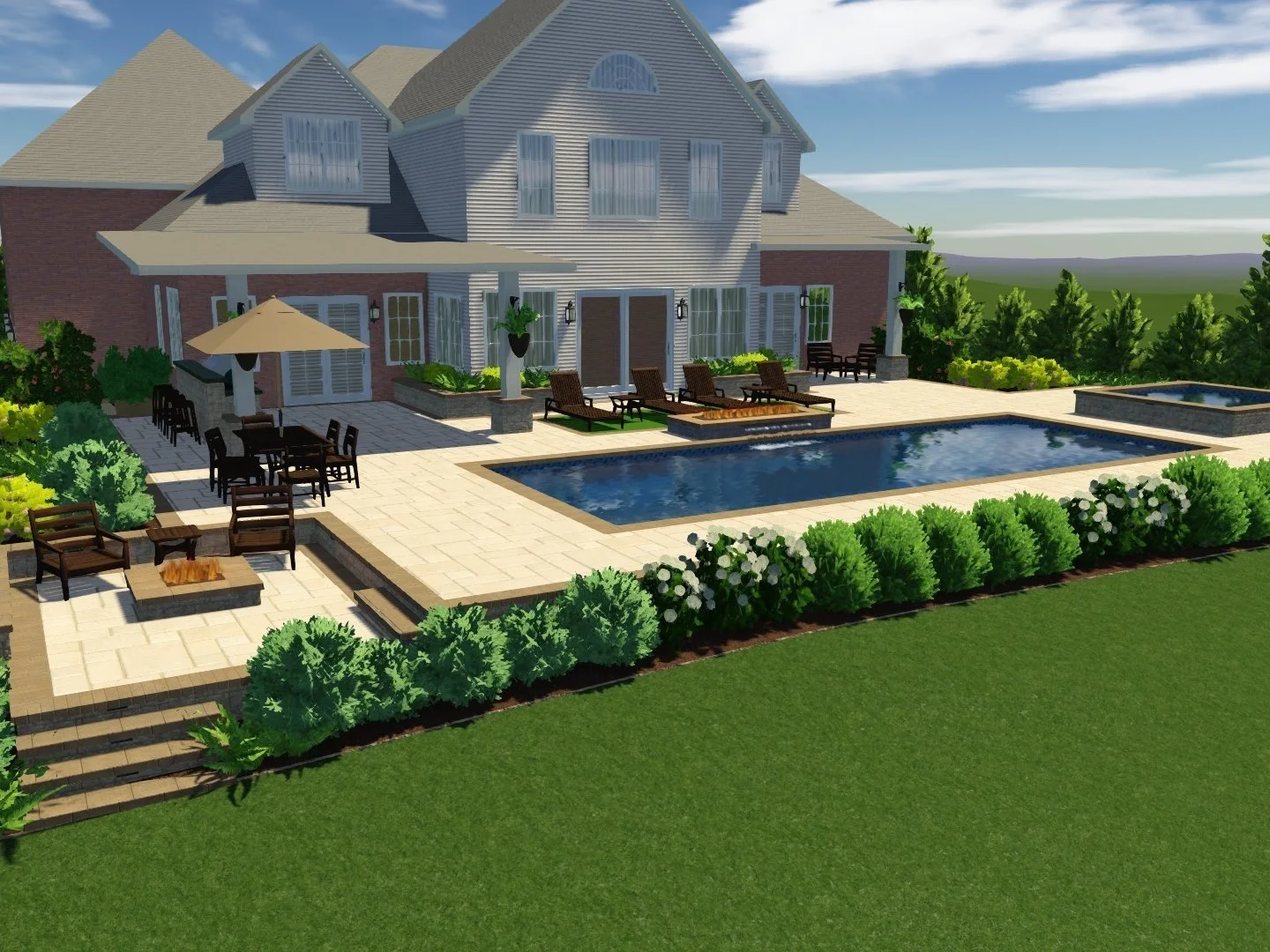 Custom 3D Backyard Design in Newport News, VA - Pools, Patios ...