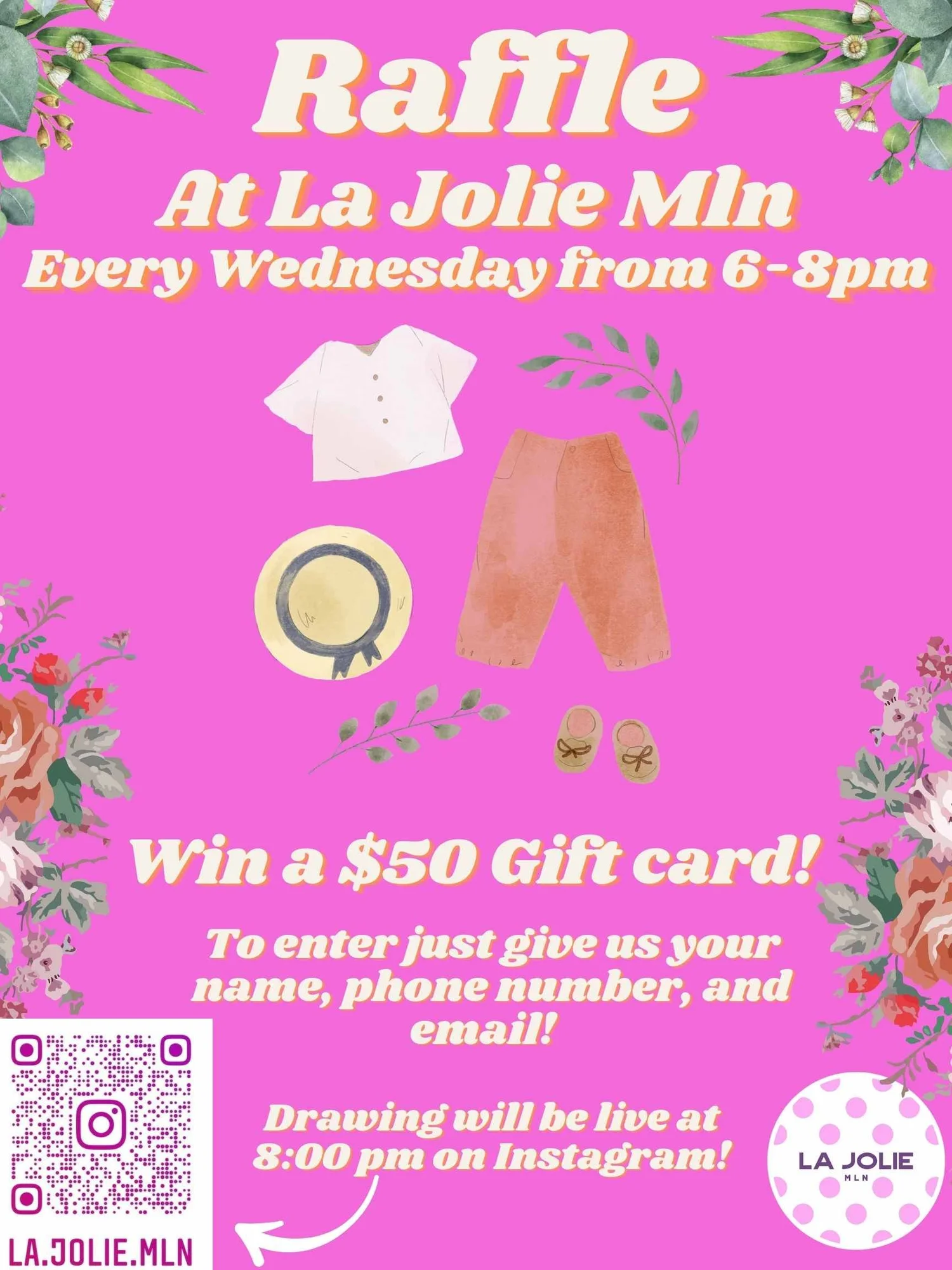 Wednesday Nights Live Events and Raffle — La Jolie MLN