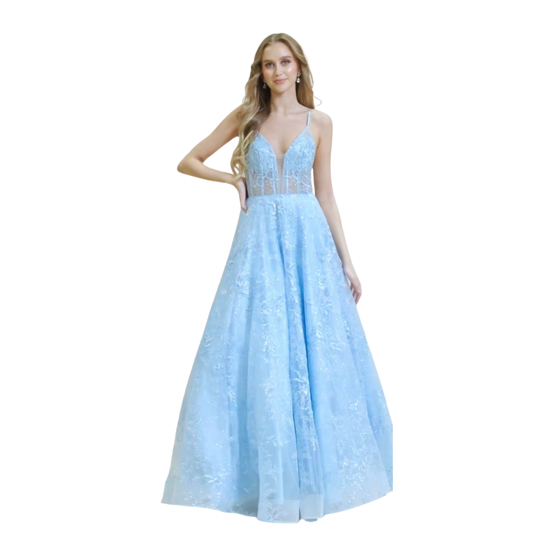 Jovani 59762 Sequin Embellished Mermaid Gown plunging neckline — La ...