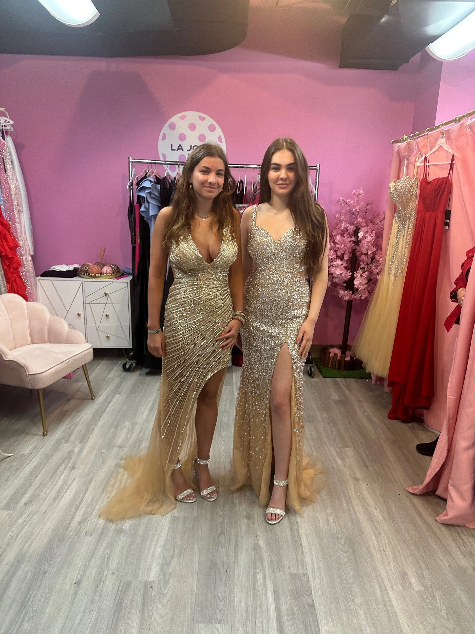 Nox H1350 A Line Maxi Slit Shimmer Tulle Corset Formal Gown — La Jolie MLN