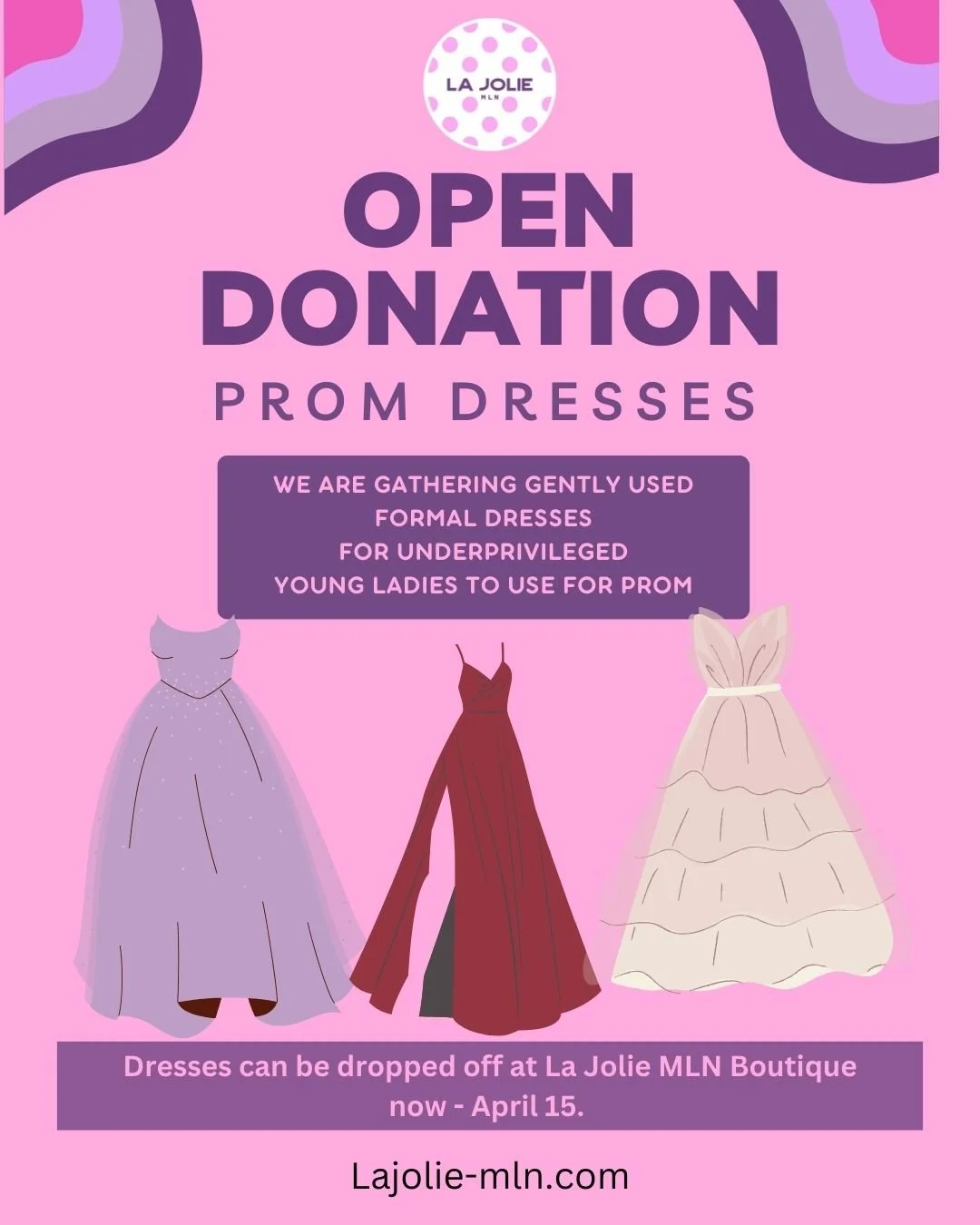 Open Donation- Prom Dresses — La Jolie MLN