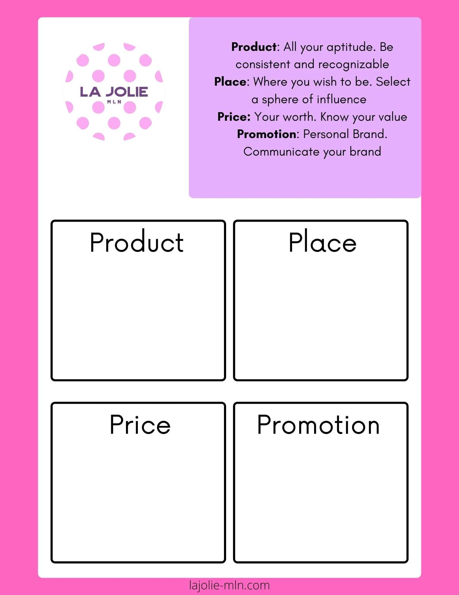 Finding your Personal Brand: It’s all about the 4Ps — La Jolie MLN