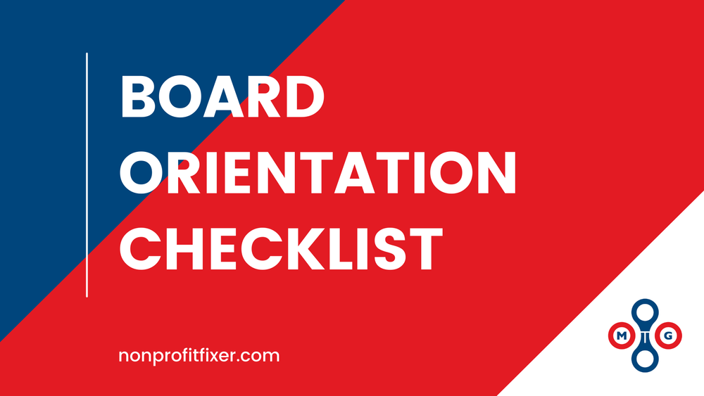 Free Board Orientation Checklist — The Nonprofit Fixer