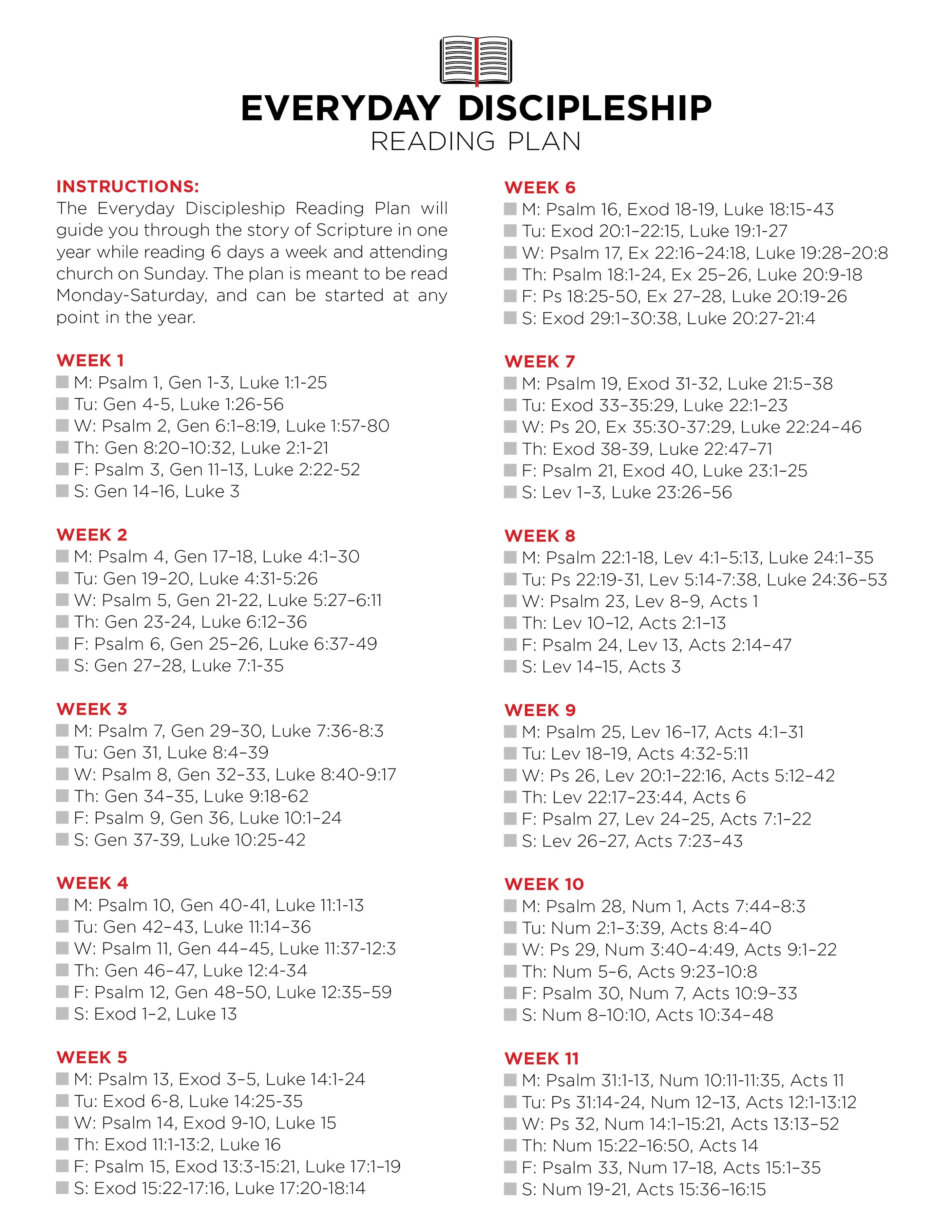 Everyday Discipleship App Reading Plan — Reformation Baptist Church