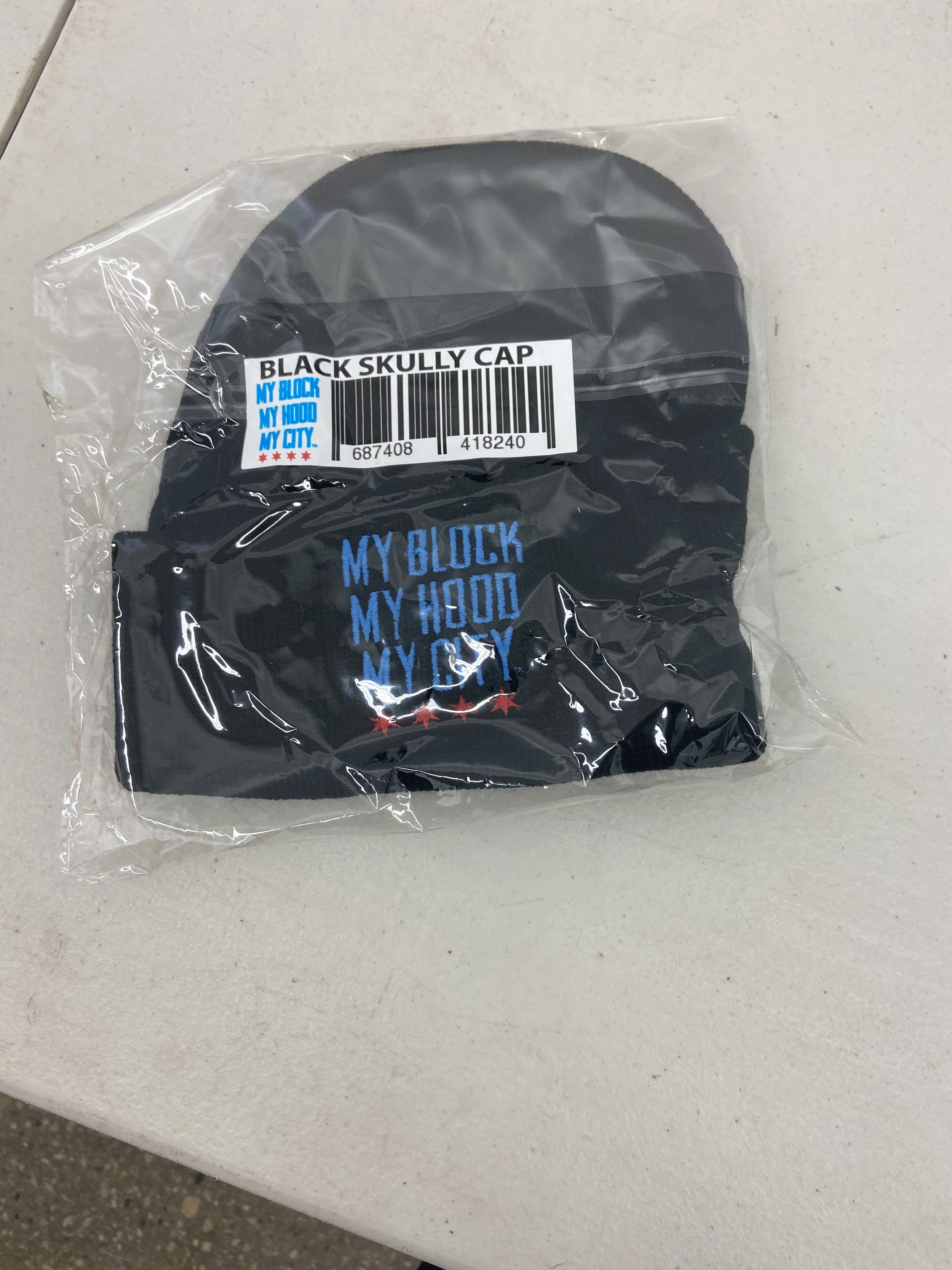 M3 Black and Blue Skully — MY BLOCK MY HOOD MY CITY