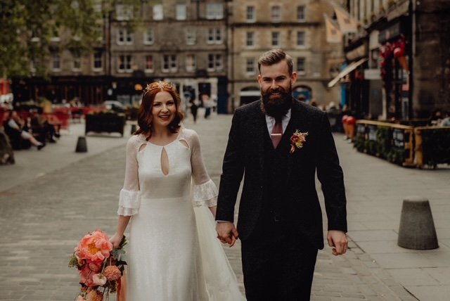 Real Bride Elizabeth - The Capella Sequinned Wedding dress — Rolling In ...