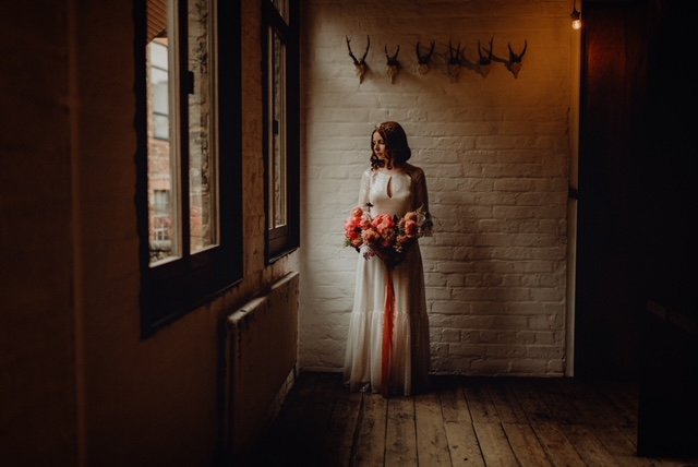 Real Bride Elizabeth - The Capella Sequinned Wedding dress — Rolling In ...