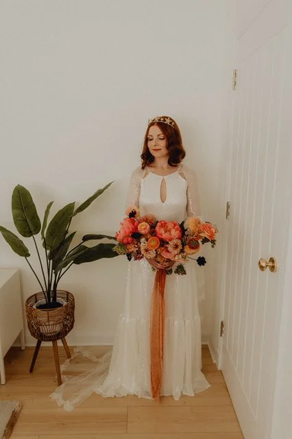 Real Bride Elizabeth - The Capella Sequinned Wedding dress — Rolling In ...