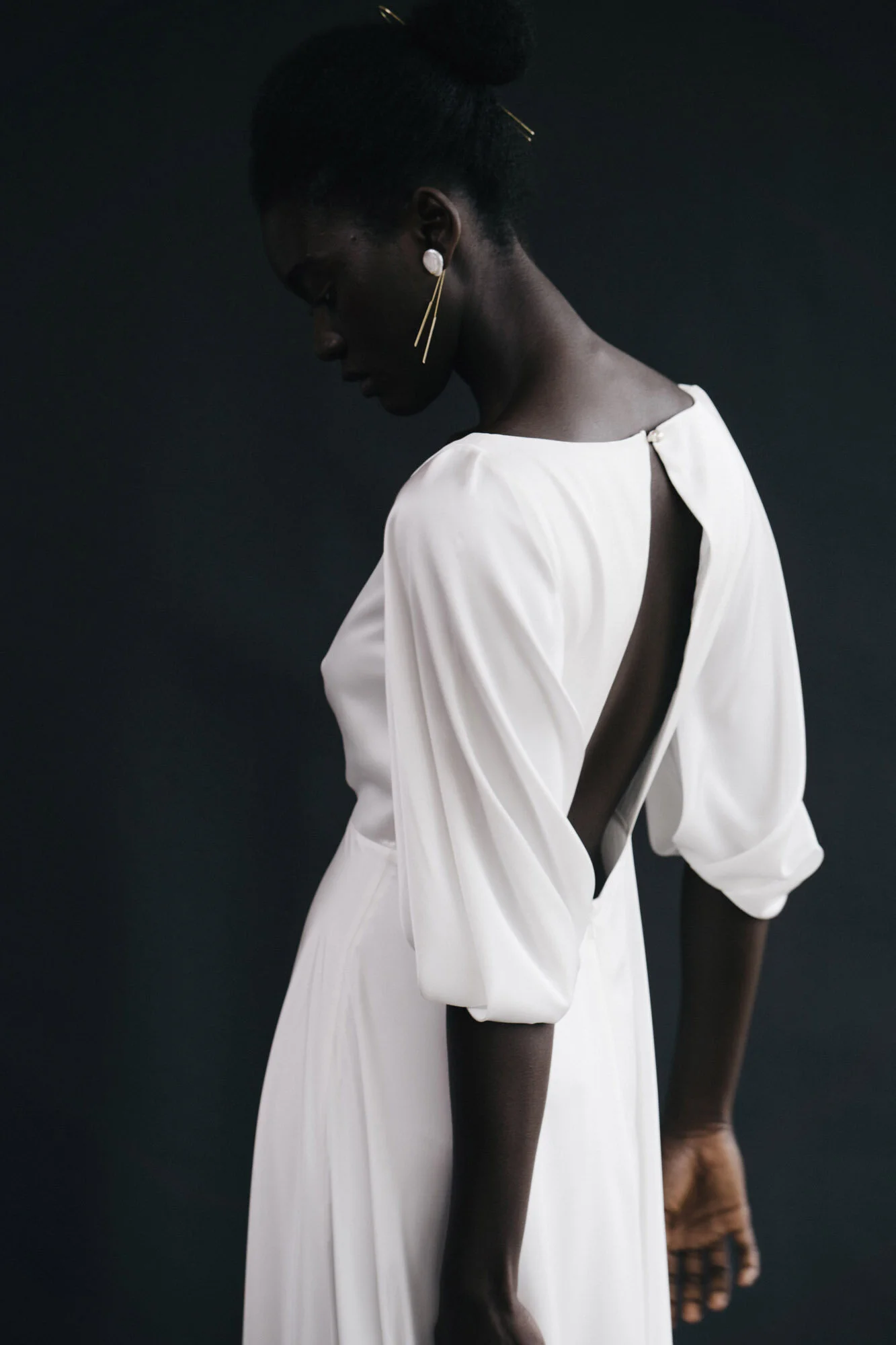 The Obsession Dress. Understated simple wedding dress with sleeves, V ...